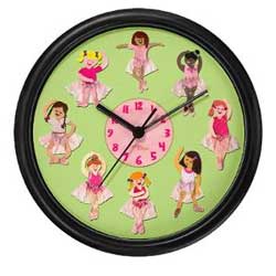 Ballet Clocks - Ballerina Wall Clocks for Girls and Ballet Dancers
