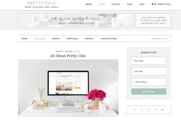 50 Feminine WordPress Themes Templates for Female Bloggers 2019